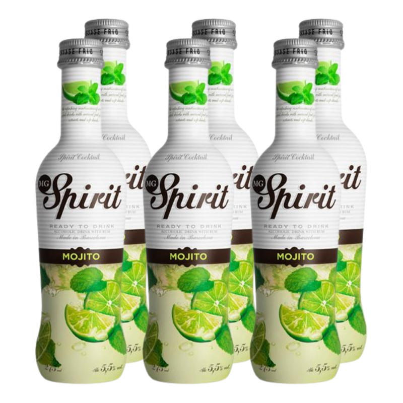 x6 Cóctel de Vodka Spirit Mojito 275cc 5.5°alc