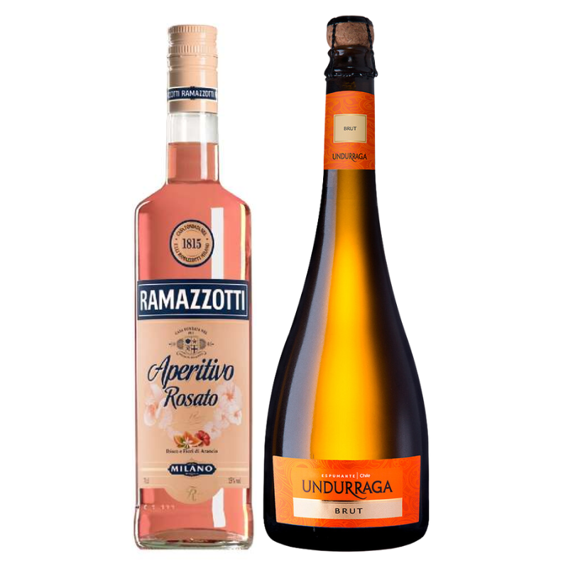 Licor Aperitivo Ramazzotti Rosato 700cc + Espumante Undurraga Brut 750